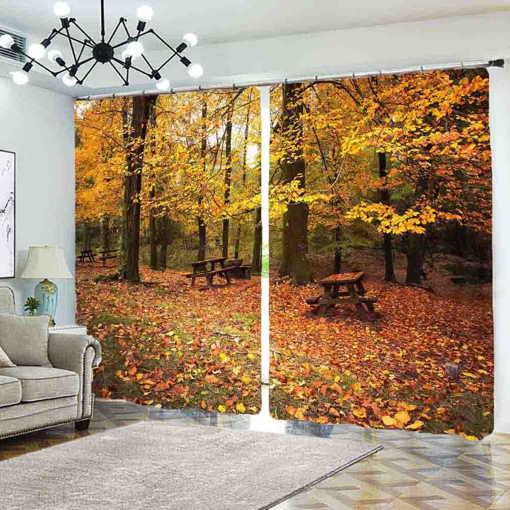 Muddy Soil Star Trees 3D Blockout Photo Print Curtain Fabric Curtains ...