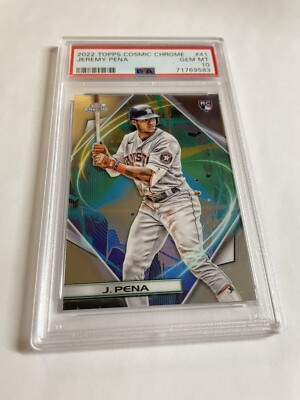 2022 Topps Chrome Cosmic Jeremy Pena Rookie Card RC #41 PSA 10 Astros ...