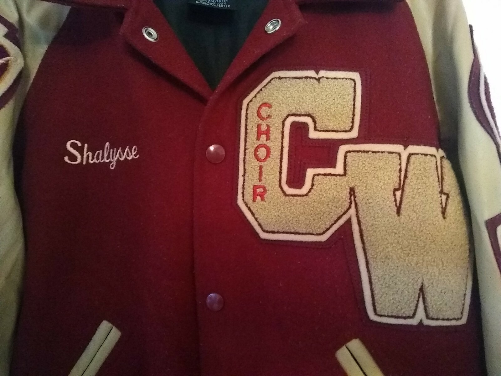 Women's Bennett High School Wool Letterman Jacket Mar… - Gem