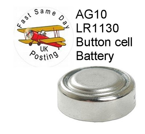 2 x pcs AG10 GP189 SR54 LR1130 L1131 1.5V Alkaline Button Cell Battery ...