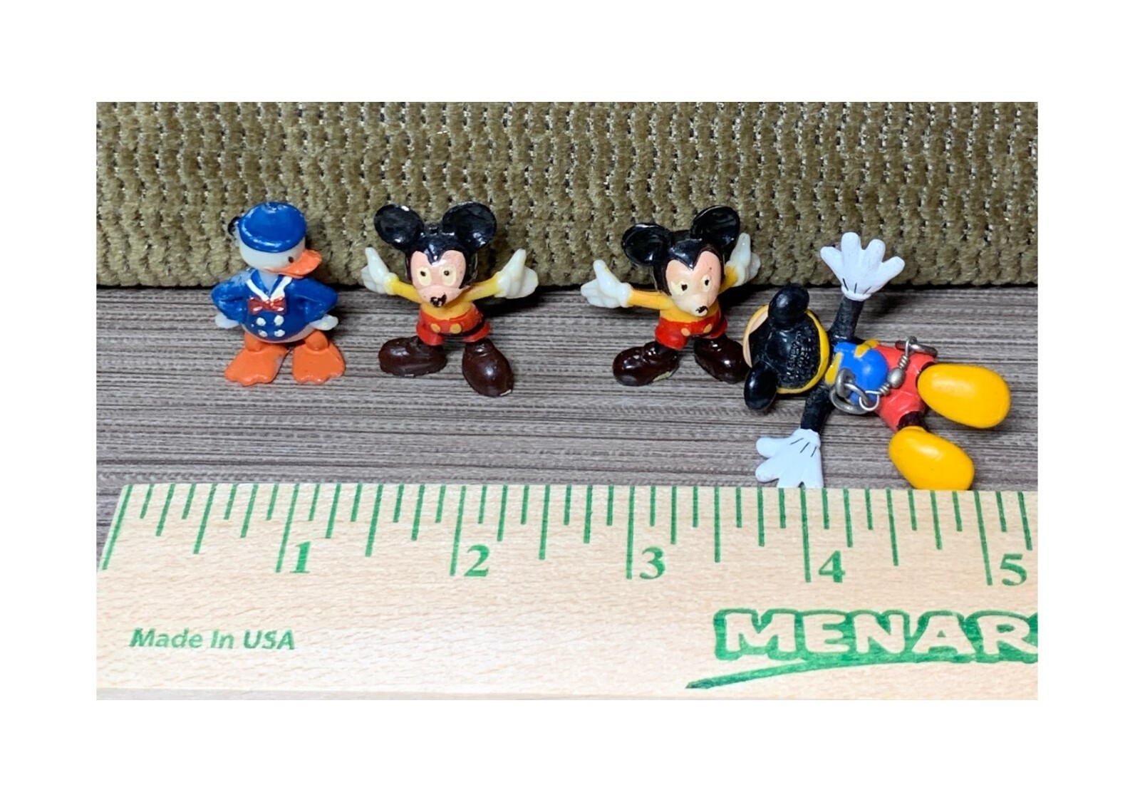 VINTAGE SET OF 4 VERY SMALL DISNEY CHARACTERS - 3 ARE MICKEY AND 1 ...
