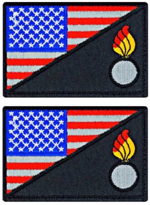 Army Ordnance Corps USA Flag Morale Patch | 2PC HOOK BACK 3"X2" | eBay