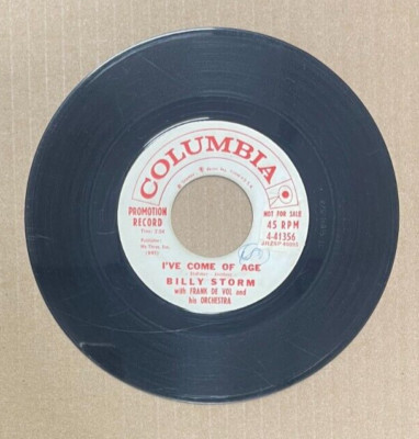 BILLY STORM COLUMBIA RECORDS 45 I'VE COME OF AGE/THIS IS ALWAYS PROMO ...