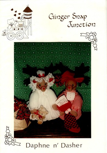 Daphne n' Dasher Reindeer Dolls Craft Sewing Pattern by Ginger Snap ...