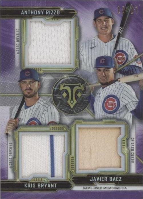 2020 Topps Triple Threads - Relic Combos Kris Bryant, Anthony Rizzo ...