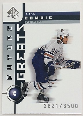 2001-02 MIKE COMRIE UD SP AUTHENTIC FUTURE GREATS #112 OILERS #2621/ ...