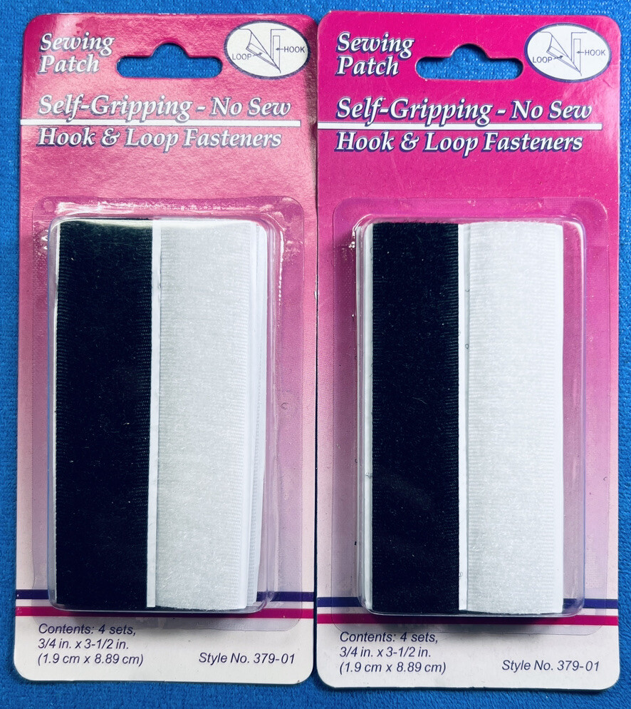 Allary Sewing Patch Self Gripping No Sew Hook & Loop Fasteners LOT OF 2 ...