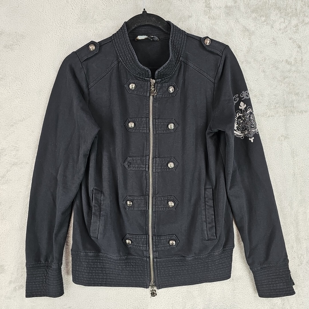 Vintage BCBG Iconic Track Jacket Womens Black M Embel… - Gem