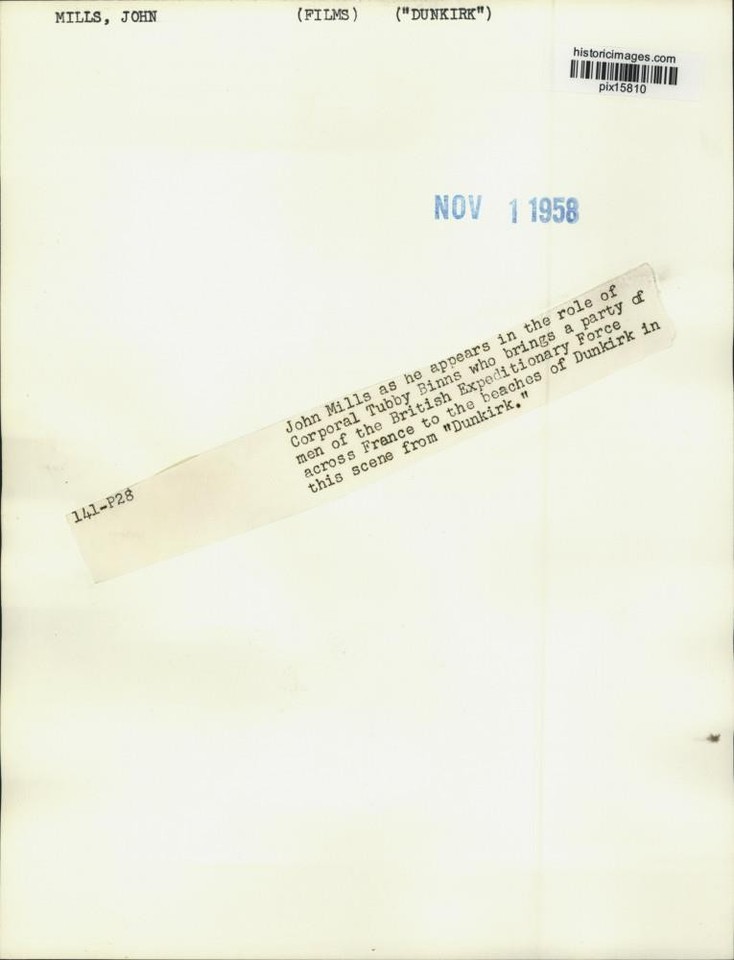 1958 Press Photo Actor John Mills stars in "Dunkirk" - pix15810 | eBay