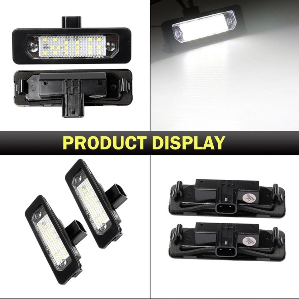 2 PCS LED License Plate Lights, 12V 2W 6500K White License Plate Light ...
