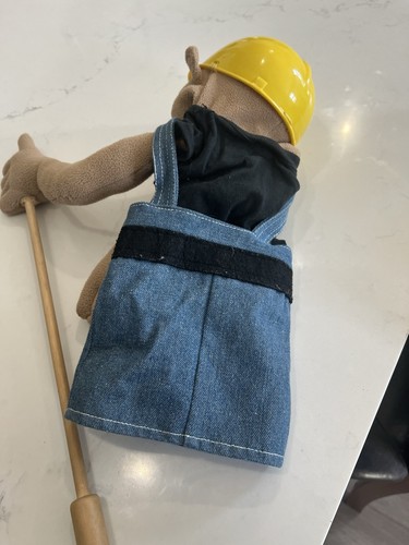 Vintage Melissa & Doug Construction Worker Puppet WITH STICK! Fun ...