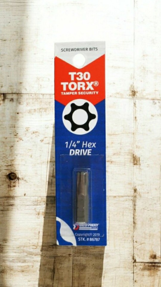 Best Way Tools T30 Tamperproof Torx Security 1 In. 1/4 In. Hex Screwdriver Bit | eBay