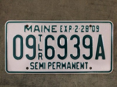 *99 CENT SALE* 2009 Maine Semi Truck Tractor Trailer License Plate # 09 ...