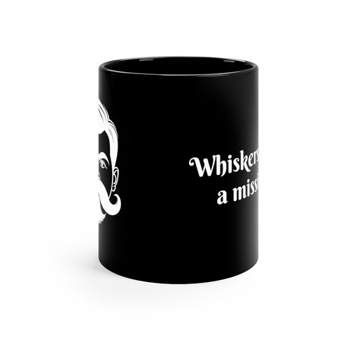 Black Mug Mustache, Durable Ceramic Coffee Cup 11oz, Movember ...