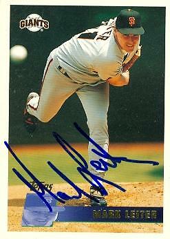 Mark Leiter autographed Baseball Card (San Francisco Giants) 1996 Topps ...