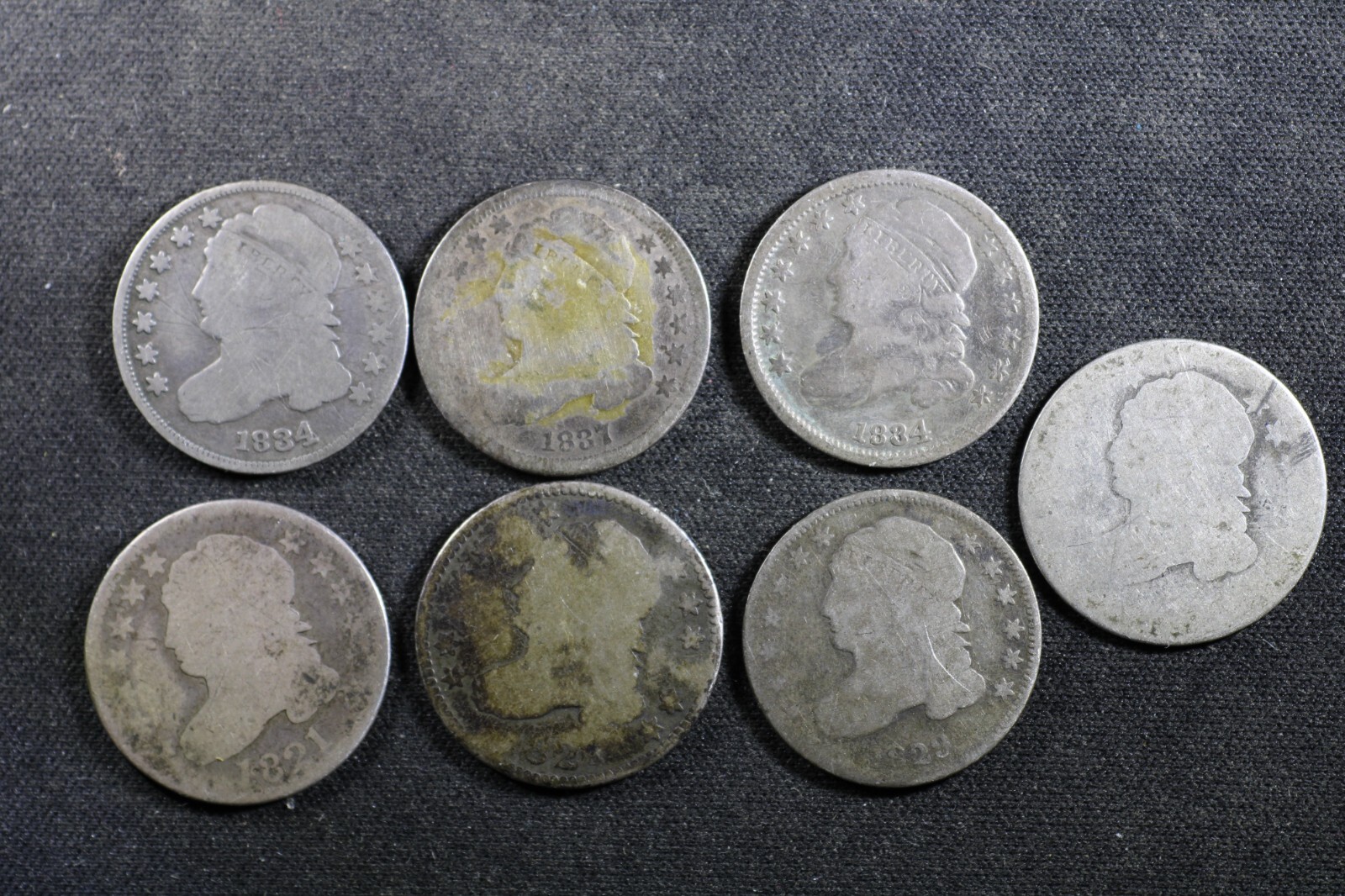 Lot of 7 Capped bust dimes!! VERY NICE OLD RARE US COINS!!! | eBay