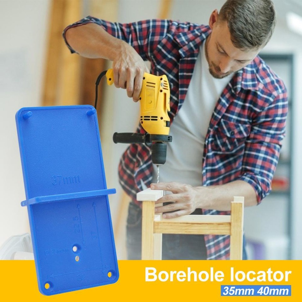 Woodworking Hinge Drill Hole Opener Locator Guide Drill Bit Hole Punch ...