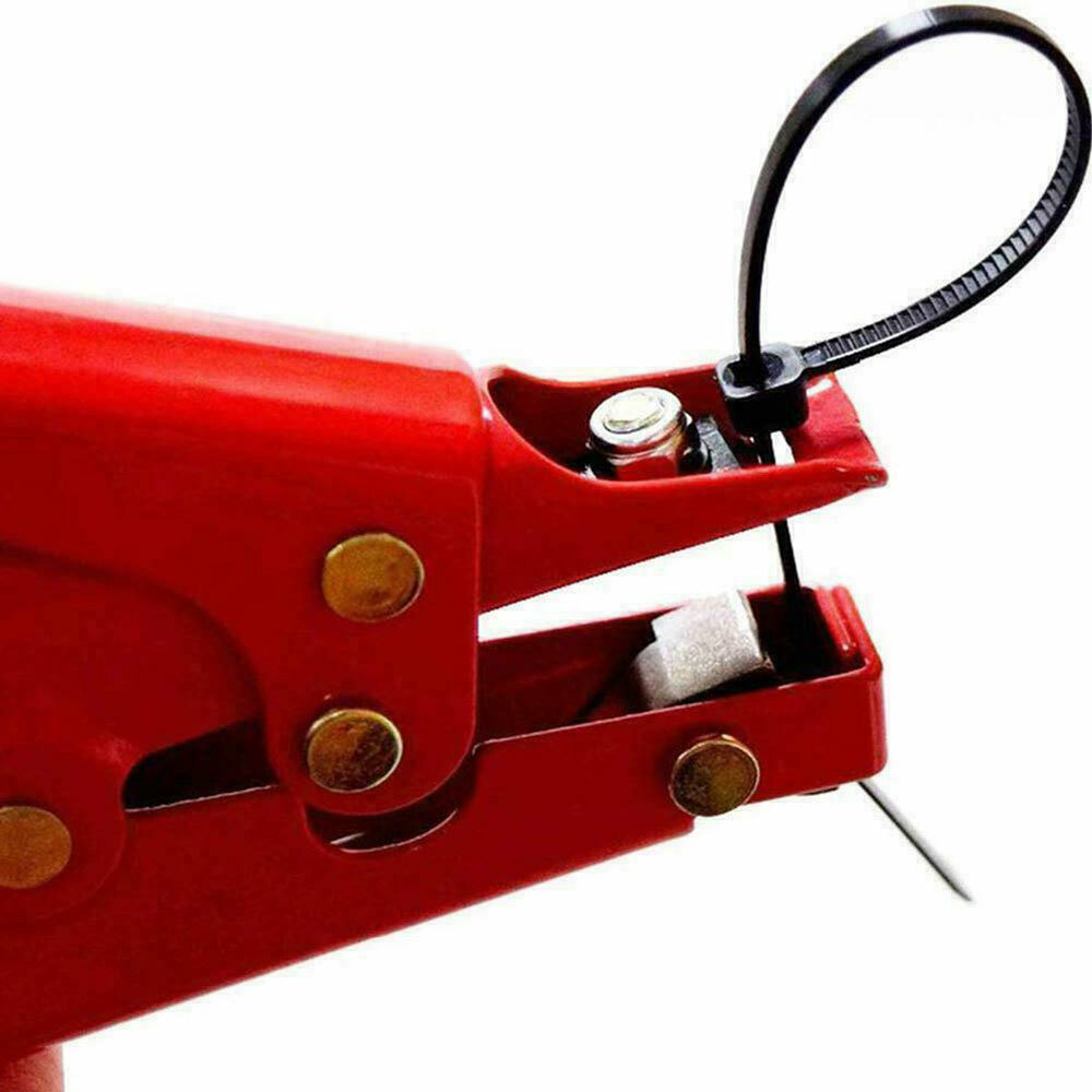 Nylon Cable Belt Wire Zip Tie Tension String Strap Cutter Gun Fasten ...