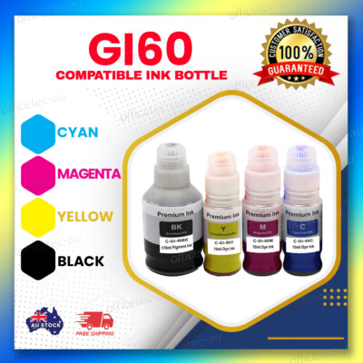 Compatible Ink Bottles GI-60 for Canon PIXMA Endurance G6060 G6065 ...