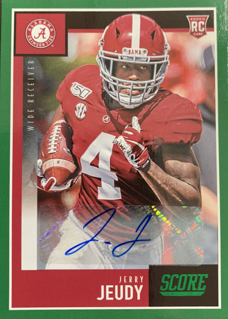 2020 Score - Rookies Green Signatures #427 Jerry Jeudy (AU, RC) for ...