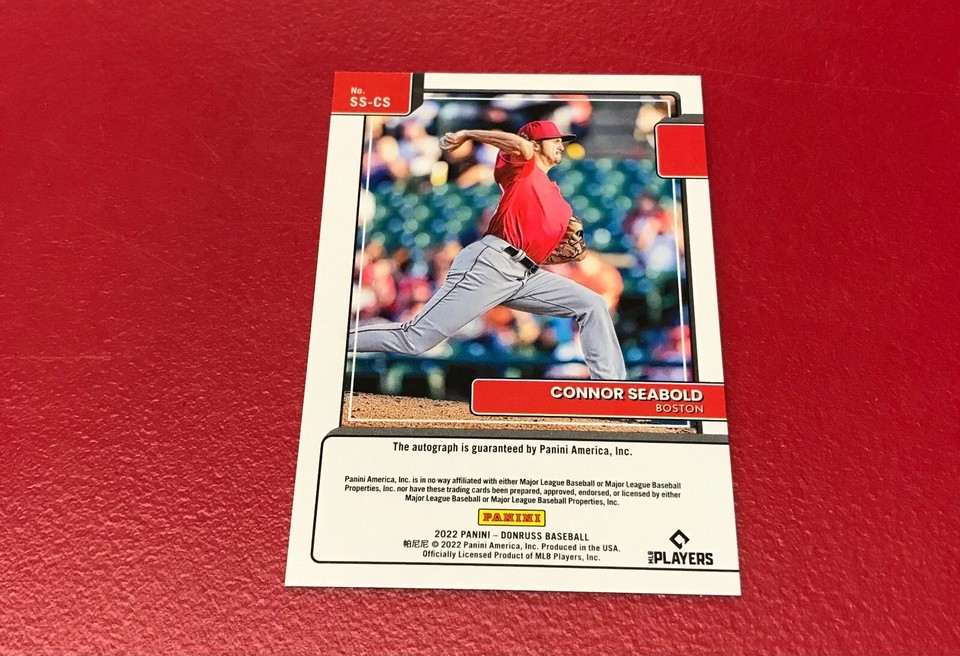 2022 Donruss #SS-CS Connor Seabold Signature Series Rookie Auto RC Red ...