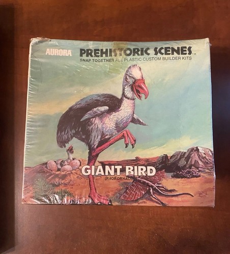 Aurora 1972 Prehistoric Scenes #739 Giant Bird Model Kit Factory Sealed ...