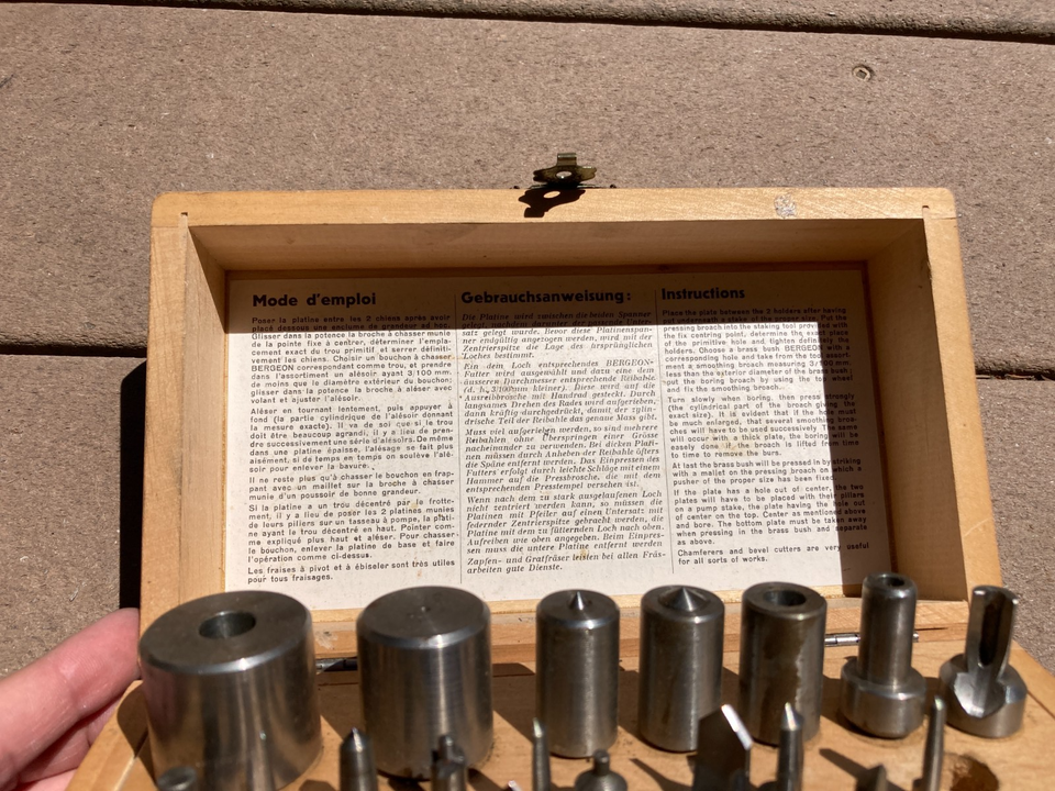 Watchmaker's Estate Antique Rare Tools Parts Bergeon Brass Clock ...