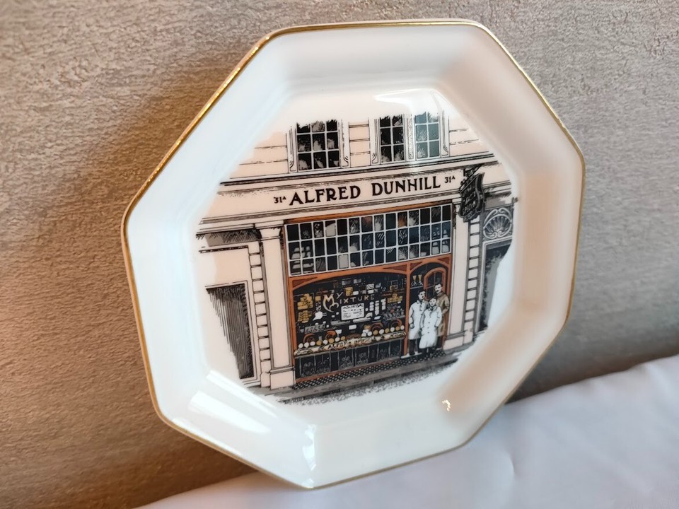 Alfred Dunhill Octagonal Cigar Tray Ashtray Accessory Case Porcelain ...