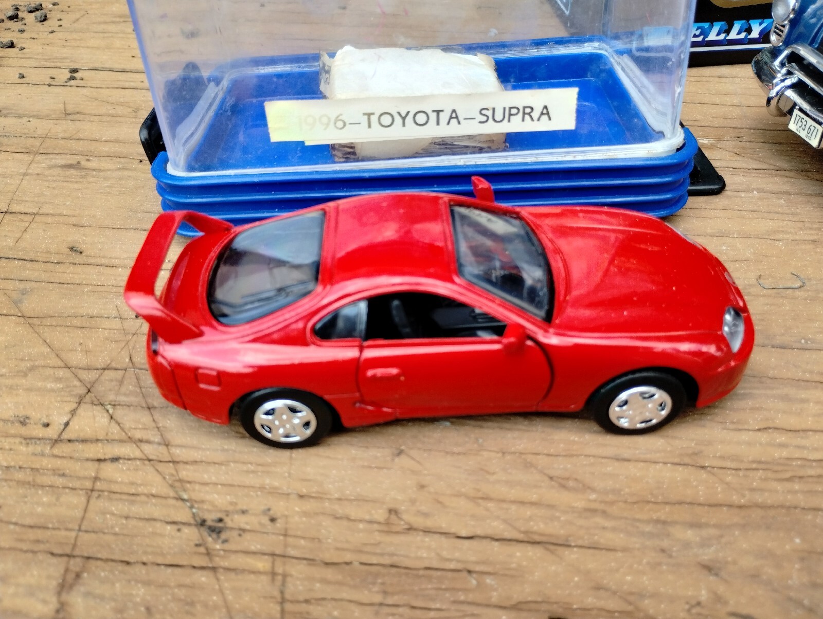 TOYOTA SUPRA 1;:43 scale Diecast Model Car With Case Used Red | eBay