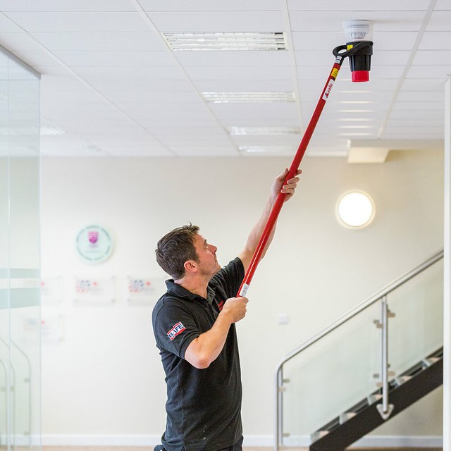 2x Solo 101 - 1.13m Extension Access Poles for Fire Alarm Detector ...