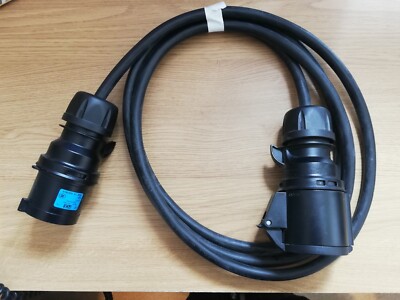 32A black ceeform industrial 4mm2 H07 3m power cable | eBay UK