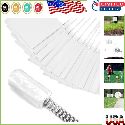 Writable White Marking Flags - 5x4x5 Inch, Tear-Resistant for Landscape ...