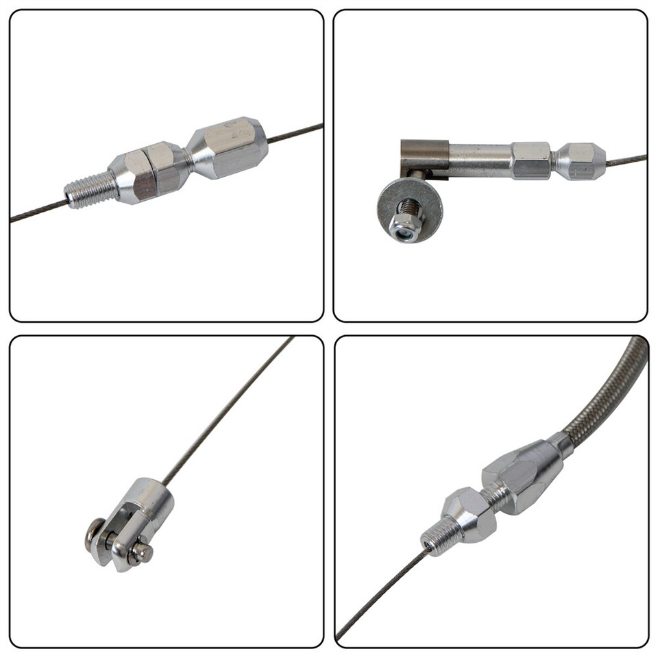 Billet Gas Pedal w/Brake+Clutch Pad & 36" Throttle Cable Bracket Spring ...