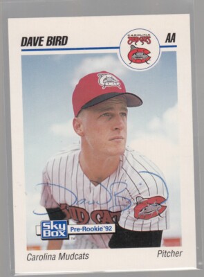 DAVE BIRD 1992 Skybox Pre-Rookie #59 Carolina Mudcats TTM/IP Signed ...