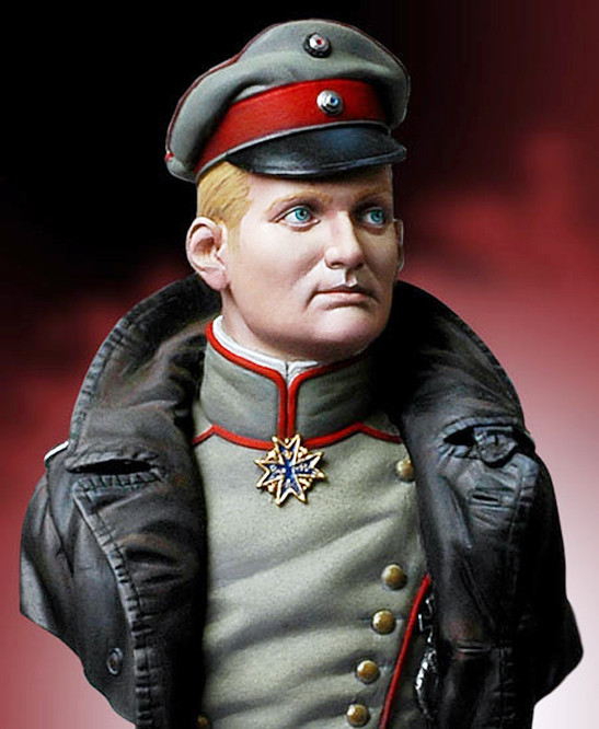 Resin 1/10 WW2 German Red Baron Fighter Pilot Bust Unassembled ...