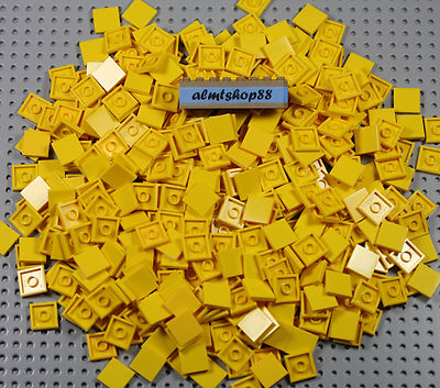 LEGO - 2x2 Tiles Yellow - Finishing Smooth Plates Flat Base Square 3068 ...