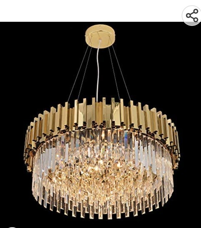 Gold Chandalier With Crystals | eBay