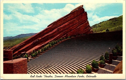 Red Rocks Theater Denver Park Colorado Vintage Chrome Postcard Unposted ...
