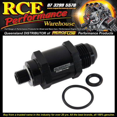 Aeroflow AF616-08BLK M10x1.0mm to -8AN Check Valve Black Male To Male ...