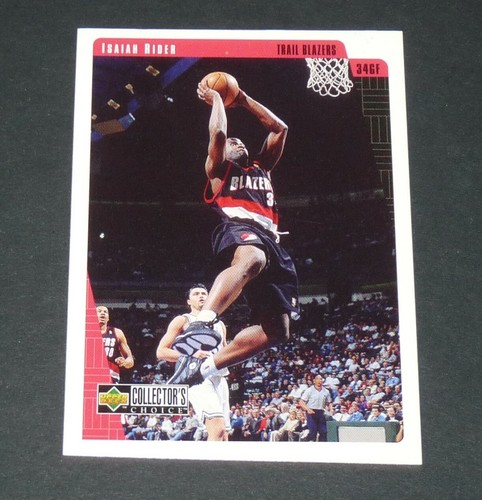 ISAIAH RIDER TRAIL BLAZERS PORTLAND 1997-1998 NBA BASKETBALL UPPER DECK ...
