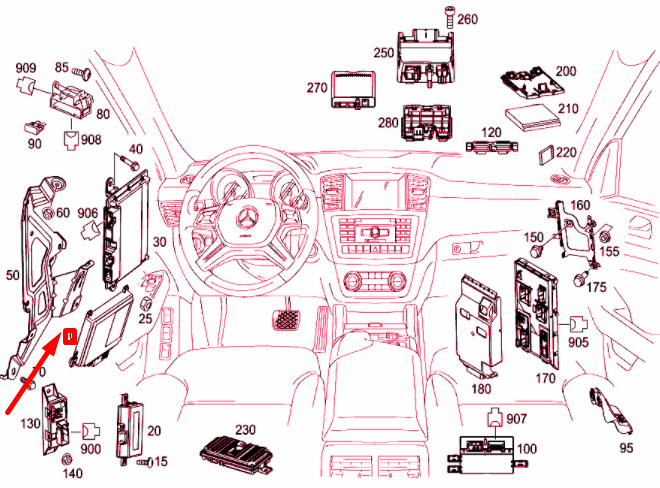 MB GLE W166 Video And Radar Sensor System Control Unit A0009002003 ...