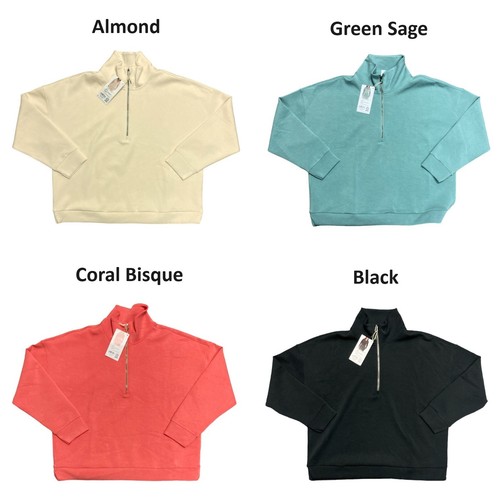 Member's Mark Women's Moisture Wicking Quarter Zip Front Closure ...