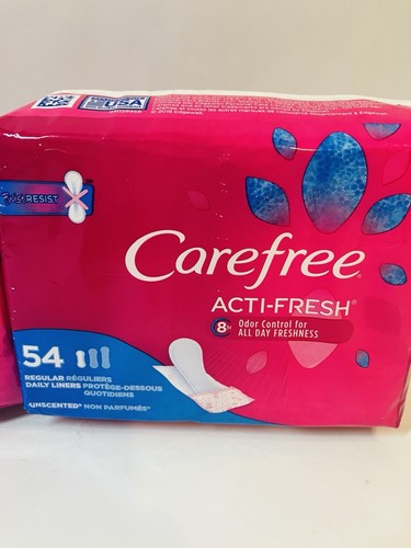 Carefree Acti-Fresh Daily Liners Body Shape Regular Unscented 54 Ct ...
