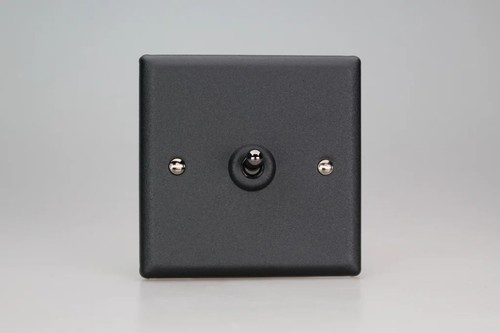 Switch Black Toggle 10A 2-Way Urban Matt + Iridium Insert Varilight ...