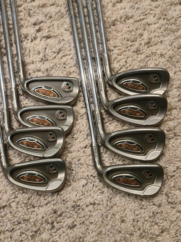 Beautiful Ping i10 Iron Set RH 3-PW White Dot AWT Stiff Steel Serial ...