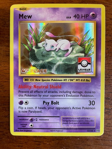 Pokemon Mew League Challenge 4th Place 53/108 League and Championship ...