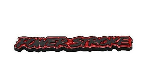 1 Pack Metal Power stroke Emblem Badge Sticker Decal (Black/Red) | eBay