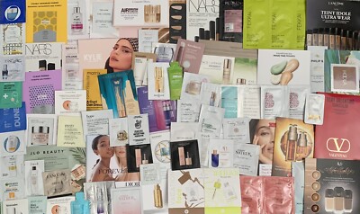 100 pc High End Skincare Beauty Cosmetics Makeup Hair Sample Packets ...