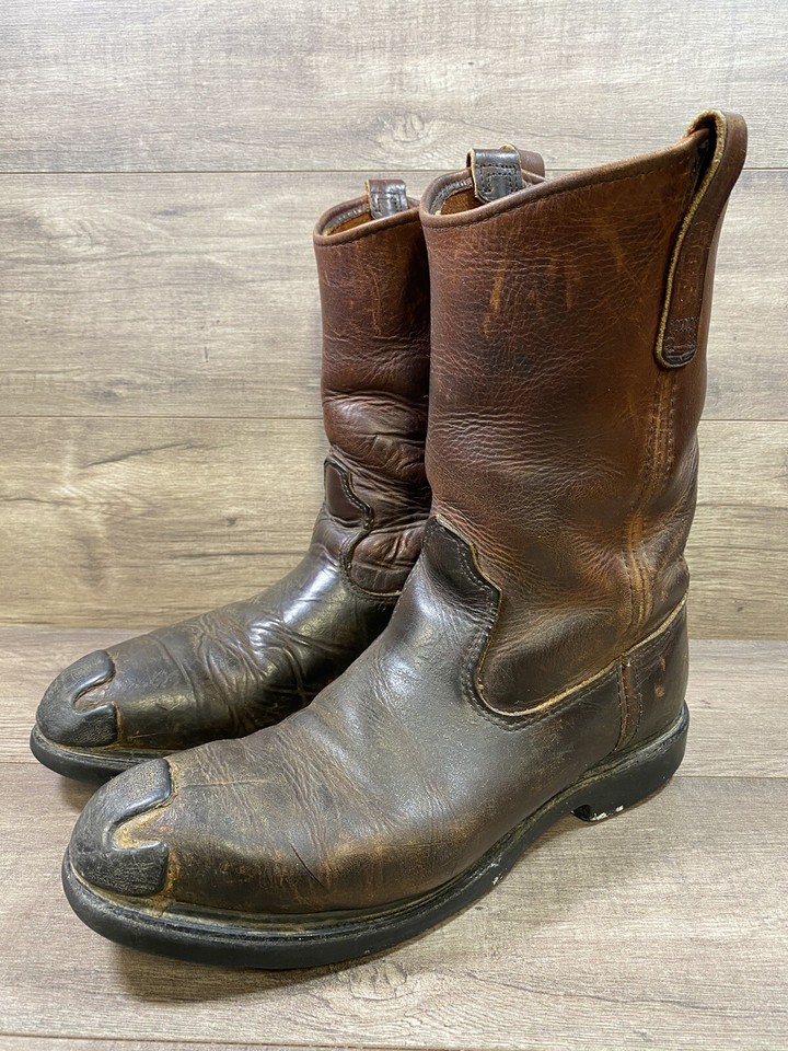 Red Wing Pecos 1132 Brown Leather Work Boots Soft Toe Mens Size 10 B ...