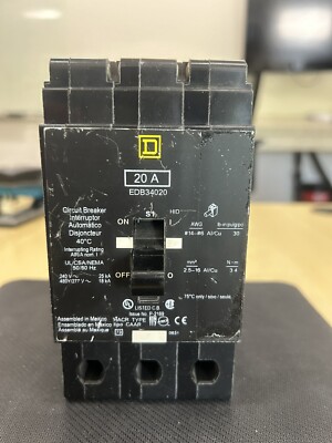 Square D EDB34020 Circuit Breaker | eBay